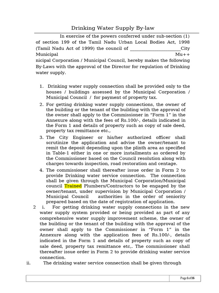 Mission Bhagiratha Water Connection Guidelines | PDF | Property Tax ...