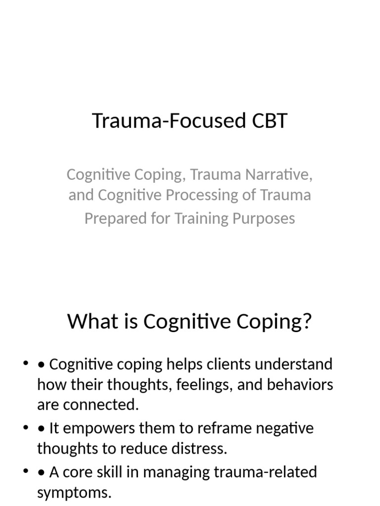 TF-CBT Full Presentation | PDF | Psychological Trauma | Thought