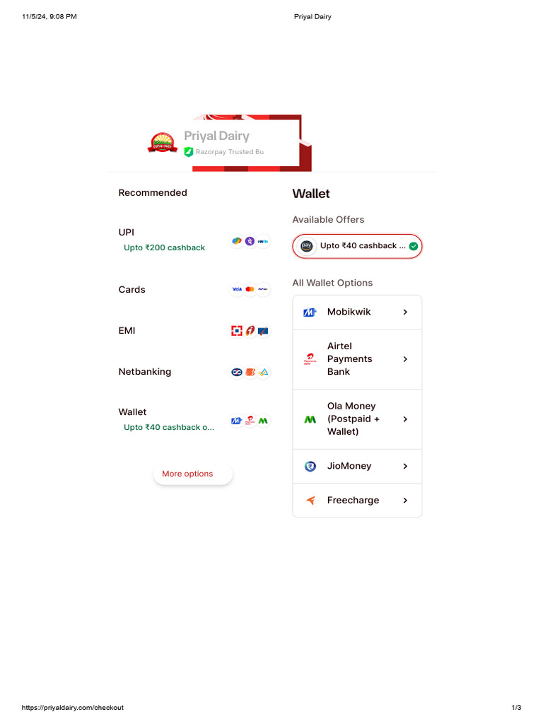 Priyal Dairy | PDF | Credit Card | Service Industries