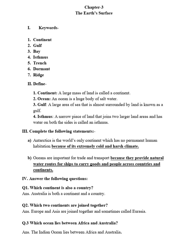 Resource 20250813193020 Chapter 3 The Earth S Surface | PDF