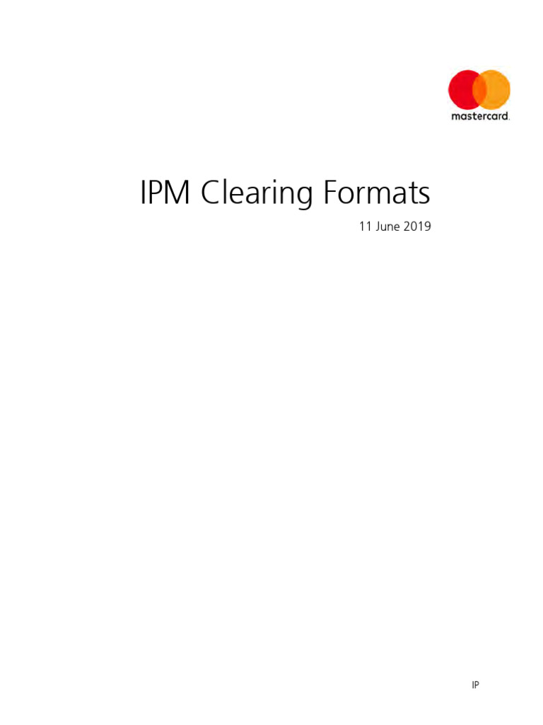 MasterCard Clearing Format | PDF | Master Card | Point Of Sale
