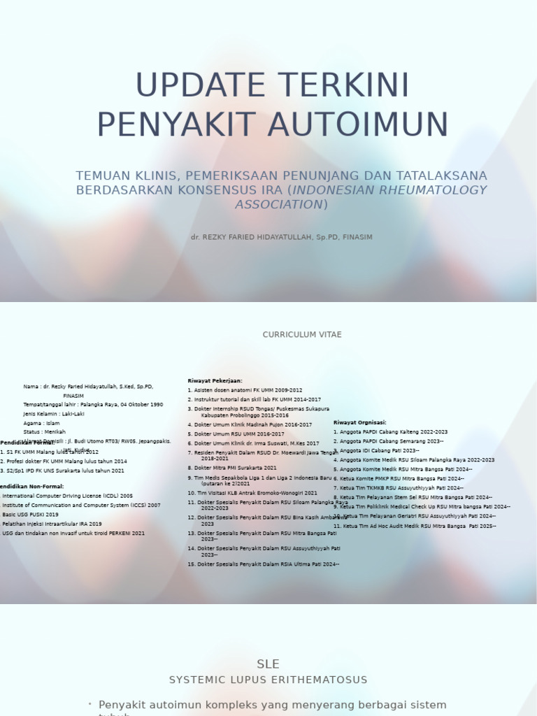 Seminar Autoimun Prodia DR Rezky SPPD | PDF