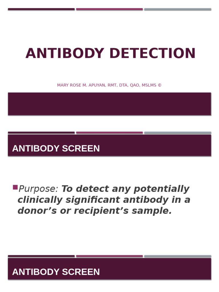 Antibody Panel Overview for Transfusions | PDF