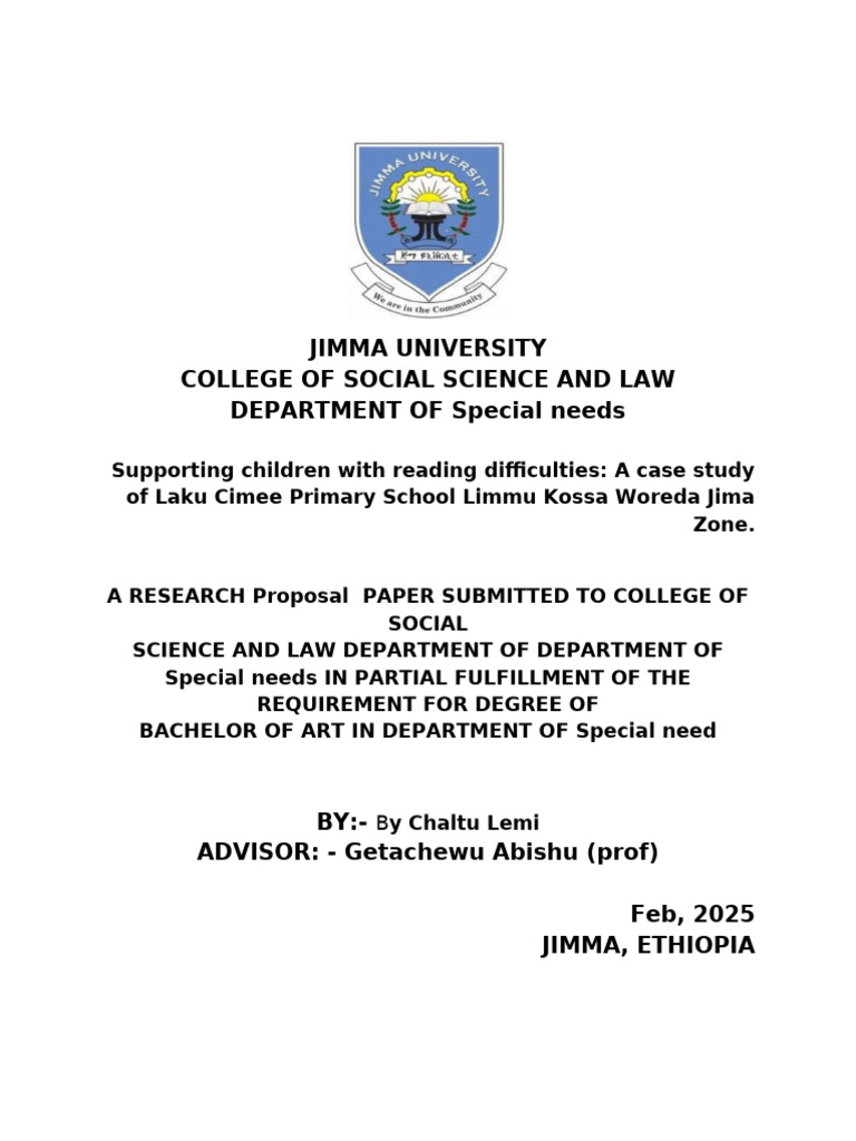 Chaltu L Research Proposal | PDF | Phonics | Qualitative Research