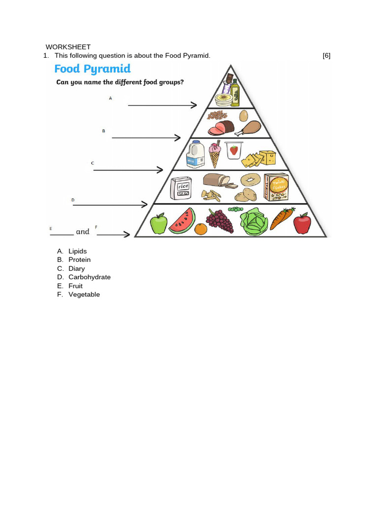 Balanced Diet Worksheet | PDF
