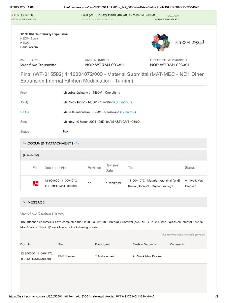 Mat Approval For GI DUCTS | PDF