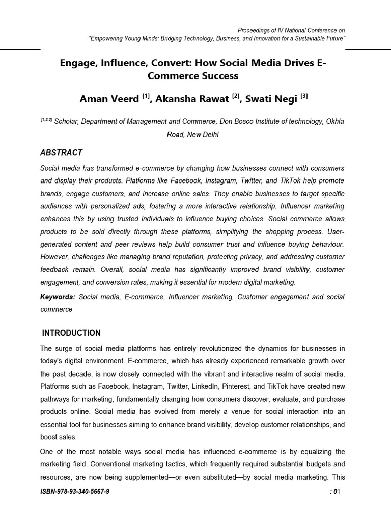 Engage, Influence, Convert - How Social Media Drives E-Commerce Success ...