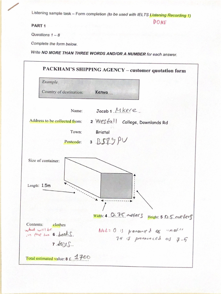 Ielts Listening Sample Tests | PDF