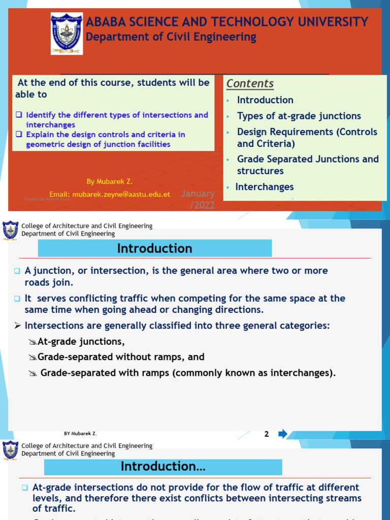 7.introduction To Intersections and Interchanges | PDF | Interchange (Road) | Intersection (Road)