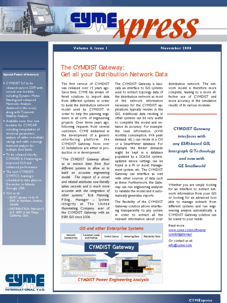 2008 11 CYMExpress English | PDF | Capacitor | Electrical Impedance