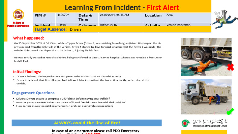 LTI-18 - PIM-1170739 - Driver Fractured Foot During Vehile Inspection ...