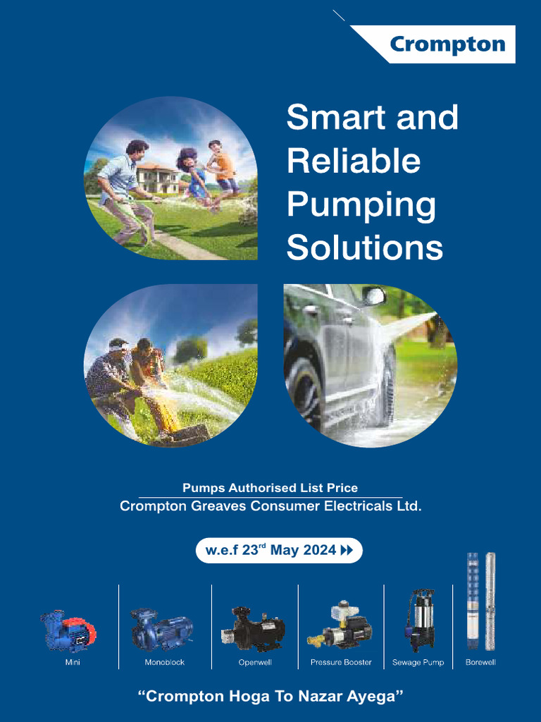 Crompton Price List Wef 23rd May 2024 - 250424 - 200409 | PDF | Pump ...