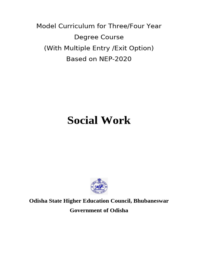 Social Work Curriculum Overview | PDF | Human Rights | Social Work