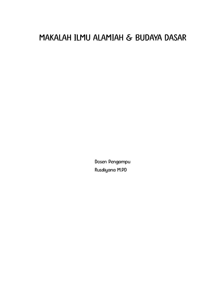 Makalah Ilmu Alamiah | PDF