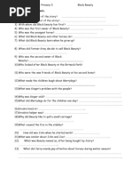 Black Beauty Comprehension Guide | PDF | Black Beauty