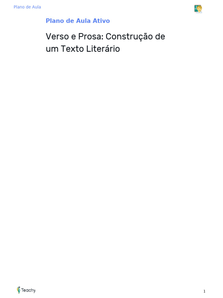 Diferenças entre Verso e Prosa | PDF | Poesia | Prosa
