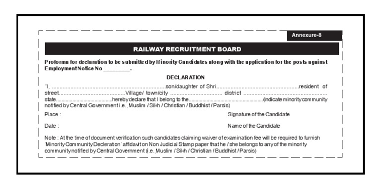 Minority Candidates Declaration Form | PDF | Business | Computers