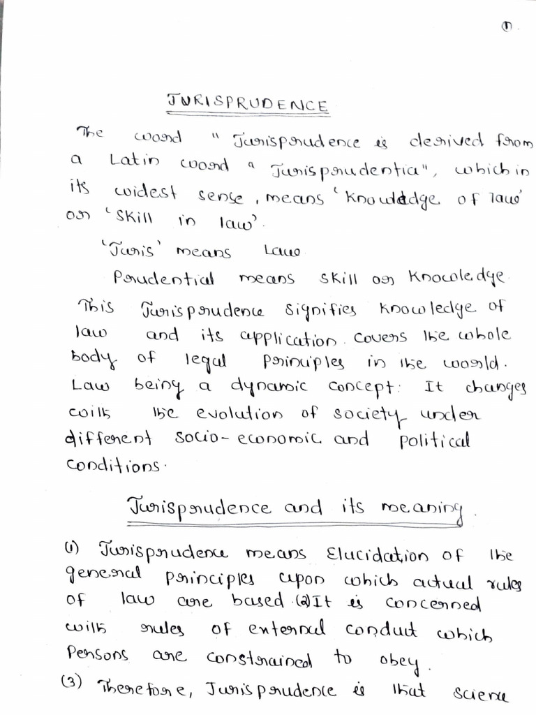 Understanding Jurisprudence Concepts | PDF