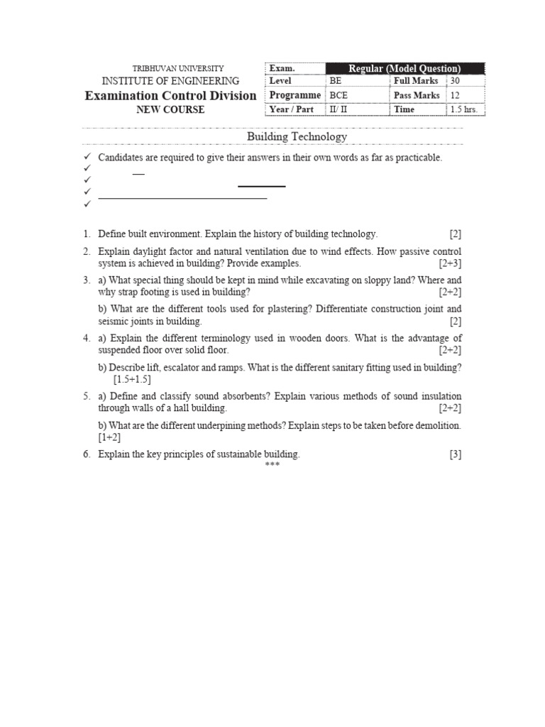 Exam Model | PDF