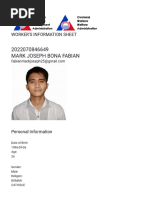POEA E-Registration Sample Resume | PDF