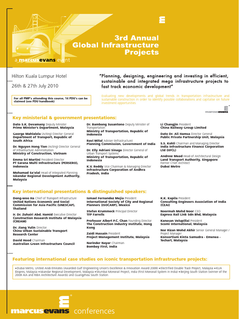 Global Infrastructure Conference 2010 | PDF | Infrastructure | Transport