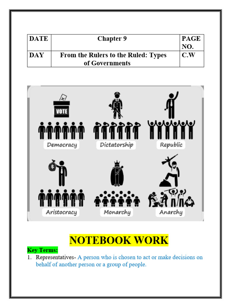 Grade 7 Chapter-10 - Final | PDF | Democracy | Political Ideologies