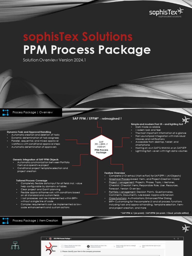 SAP PPM Process Package Overview 2024 | PDF | User Interface | Software