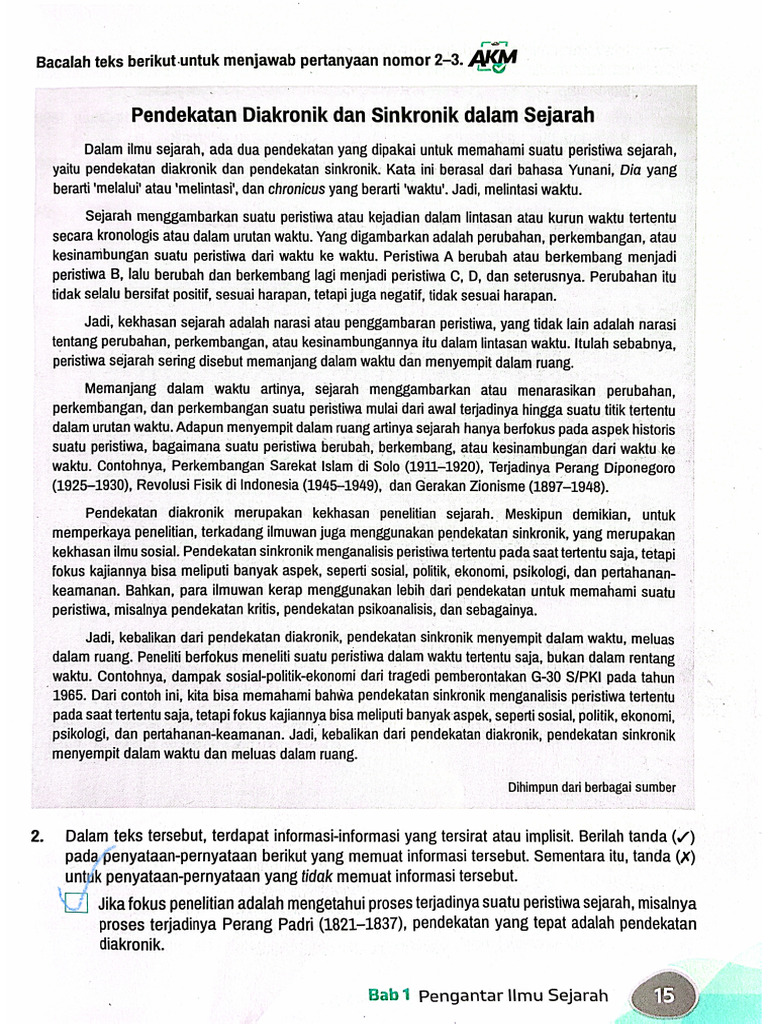 Tugas Sejarah Materi Diakronik Dan Sinkr | PDF