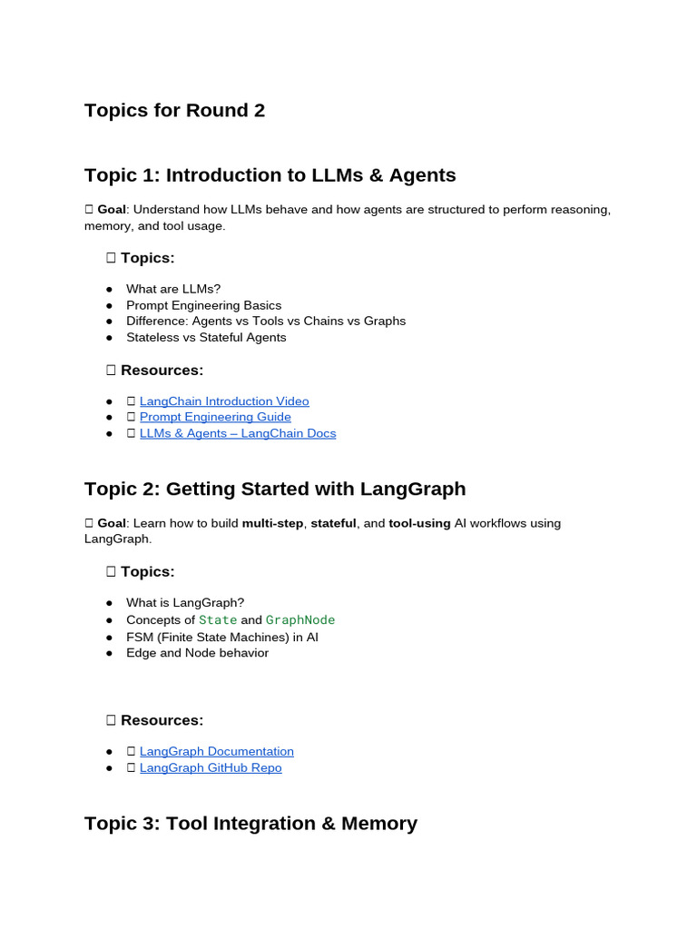 Topics For Round 2 | PDF