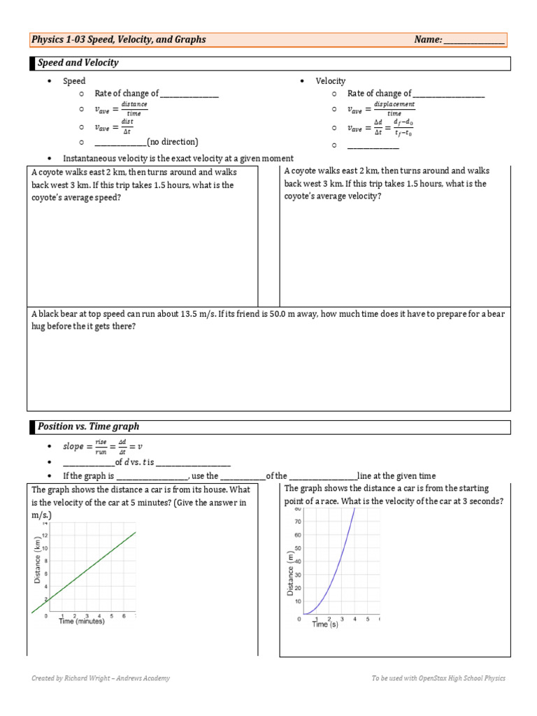 Understanding Speed and Velocity in Physics | PDF | Speed | Velocity
