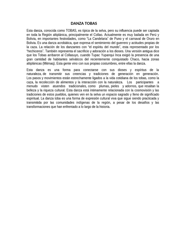 Danza Tobas | PDF
