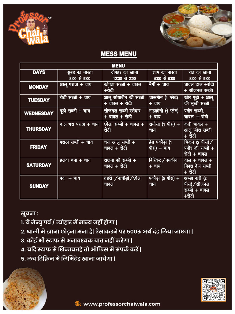 Mess Menu | PDF