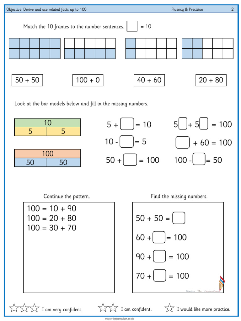 Year 2 Derive and Use Related Facts Up to 100 3 | PDF