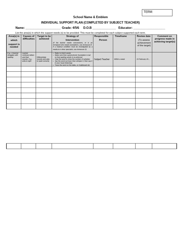 Template of An ISP | PDF