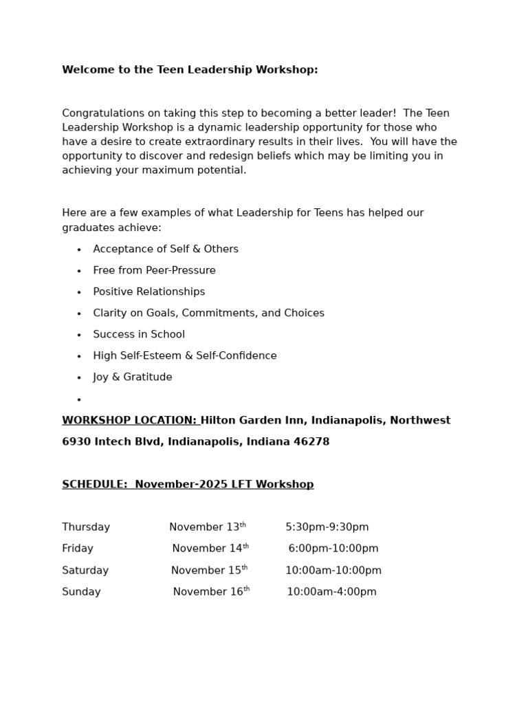 NEW 2025 LFT Welcome Letter | PDF