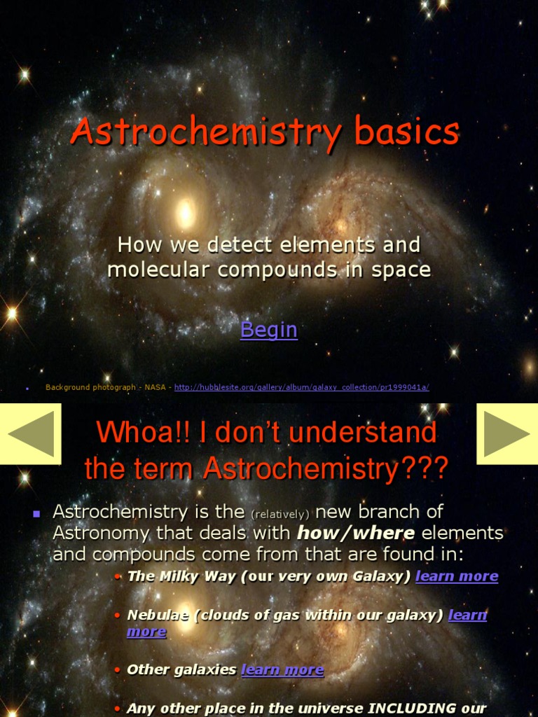 Astrochemistry Basics: How We Detect Elements and Molecular Compounds ...