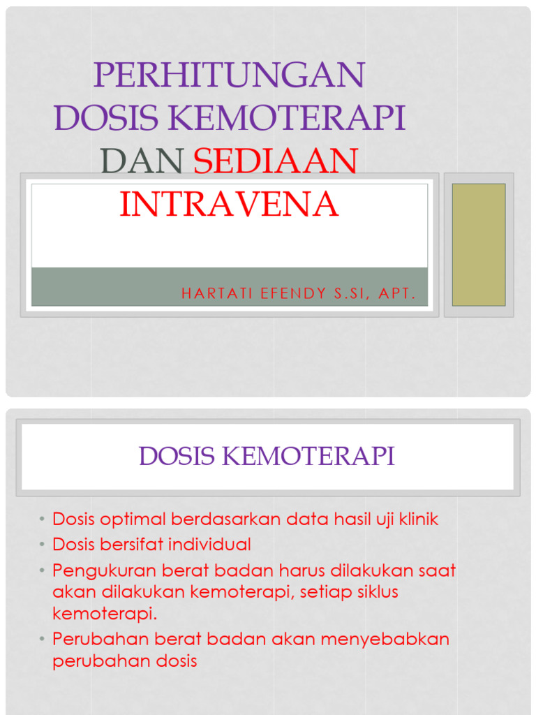 Perhitungan Dosis Kemoterapi dan BSA | PDF