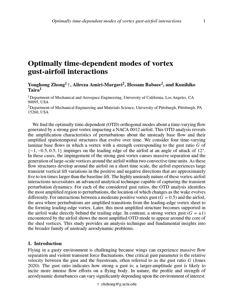 Optimally Time-Dependent Modes of Vortex | PDF | Eigenvalues And ...