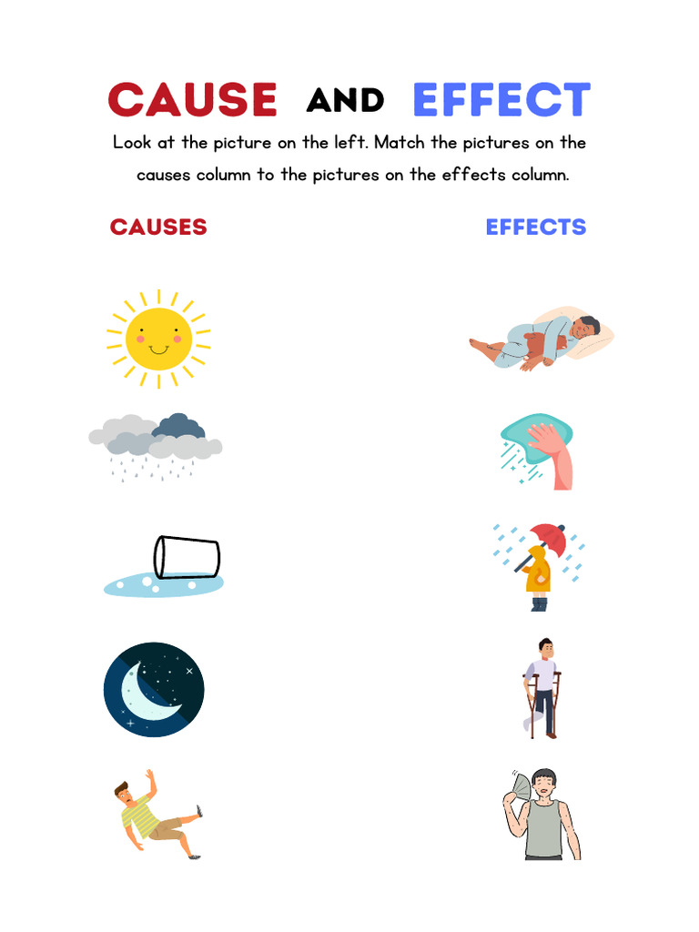 Cause and Effect Printable Worksheet | PDF