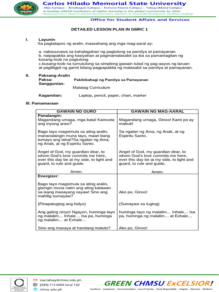 2nd Pre DemoDETAILED LESSON PLAN IN GMRC 1 | PDF