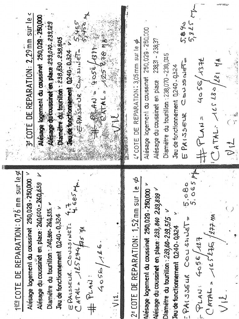 Journal 1-2-3-4 Over Size Measurment | PDF