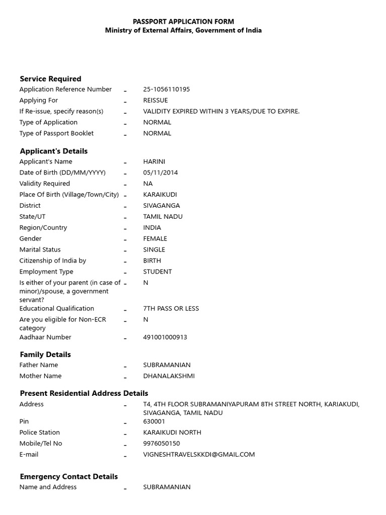 previewFormOrdinaryDetail HARINI | PDF | Passport | Birth Certificate