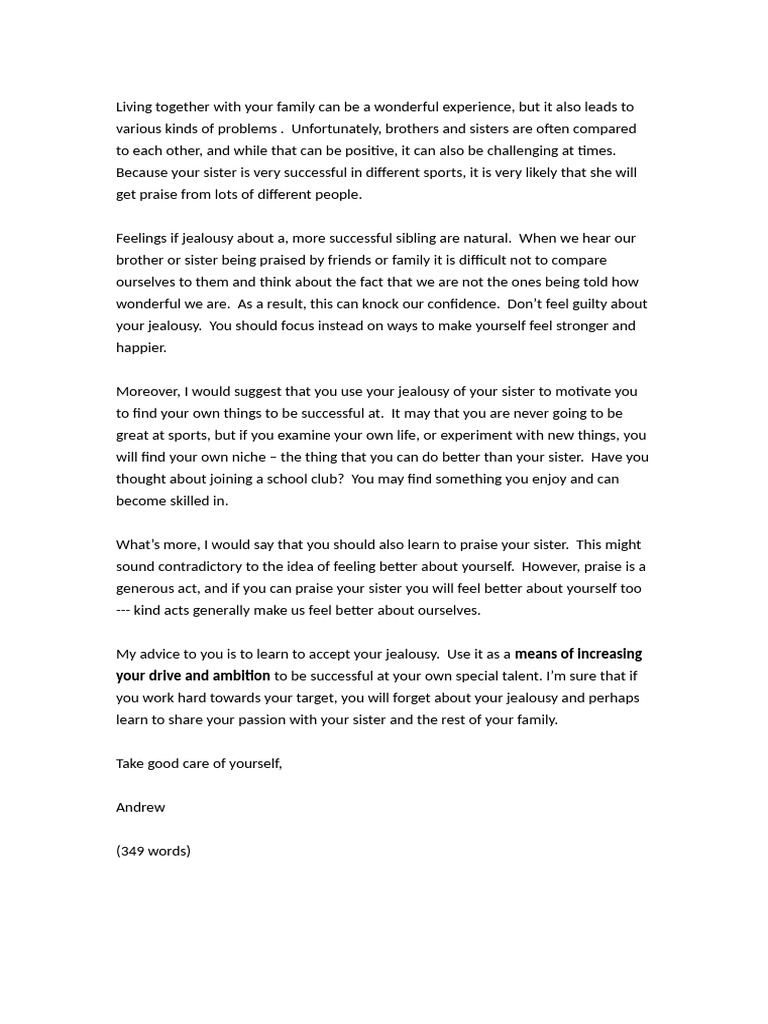 Letter of Advice - Sample | PDF