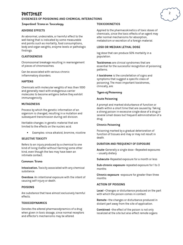 Toxicology: Poisoning Evidence & Effects | PDF | Poison | Allergy