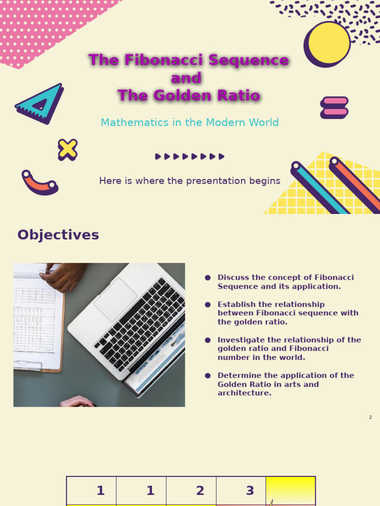 Fibonacci Pattern, Golden Ratio and Arithmetic Sequence | PDF | Mathematics | Arithmetic