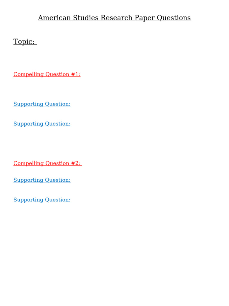 Research Paper Proposed Questions | PDF