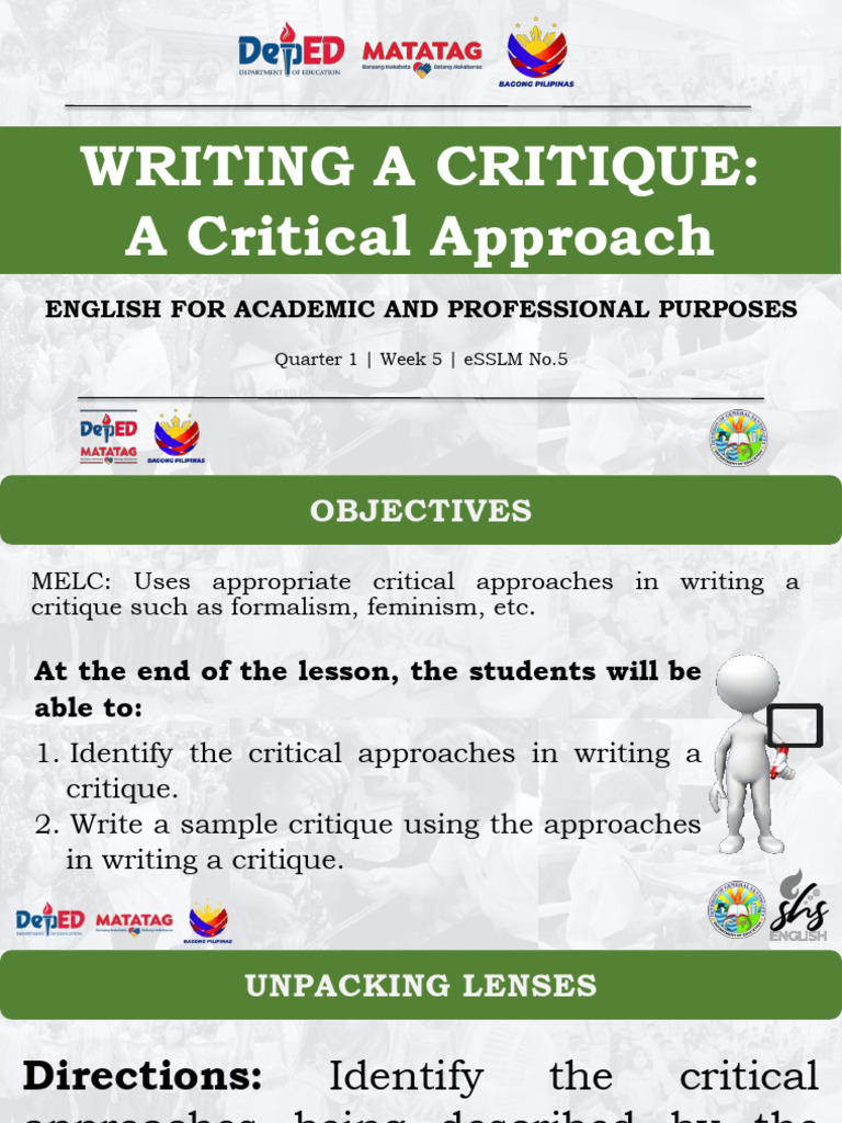 Writing A Critique Critical Approach | PDF | Feminism | Gender Studies