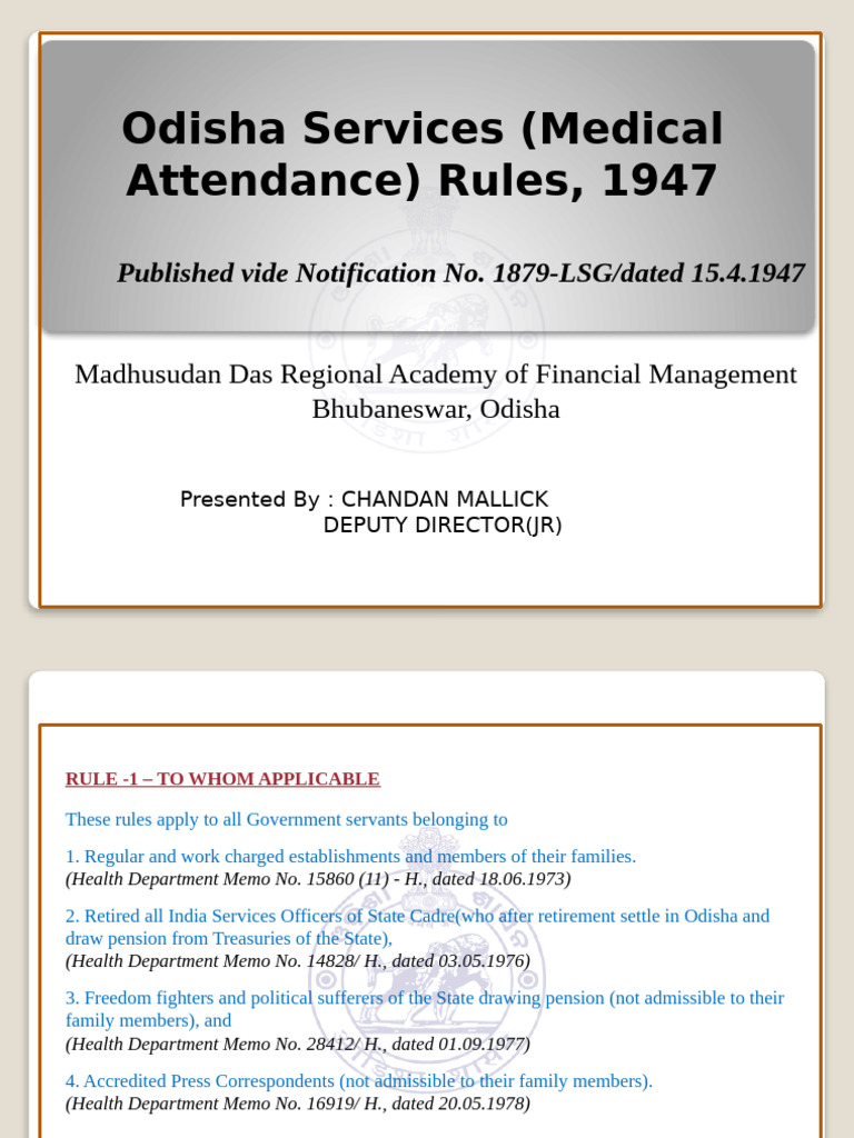 Medical Attendance Rules PPT (Voice Over) | PDF | Dentistry | Hospital
