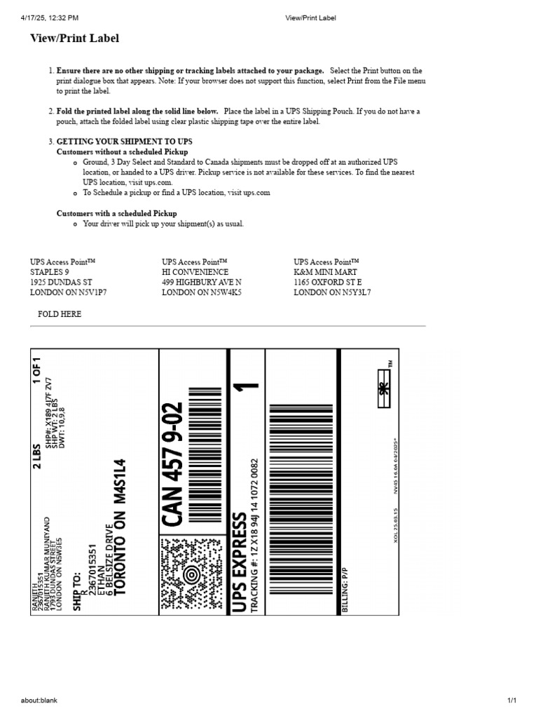Return Shipment La Bell | PDF