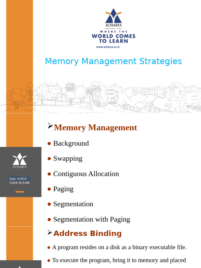 Module - 3 - Memory Management Strategies - Part - 1 | PDF | Programming | Computer Program